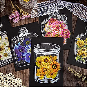 40Pcs Transparent Dried Flower Bookmarks DIY Bookmarks, Flower Bookmarks Maker, Handmade DIY Transparent Beautiful Flower Page