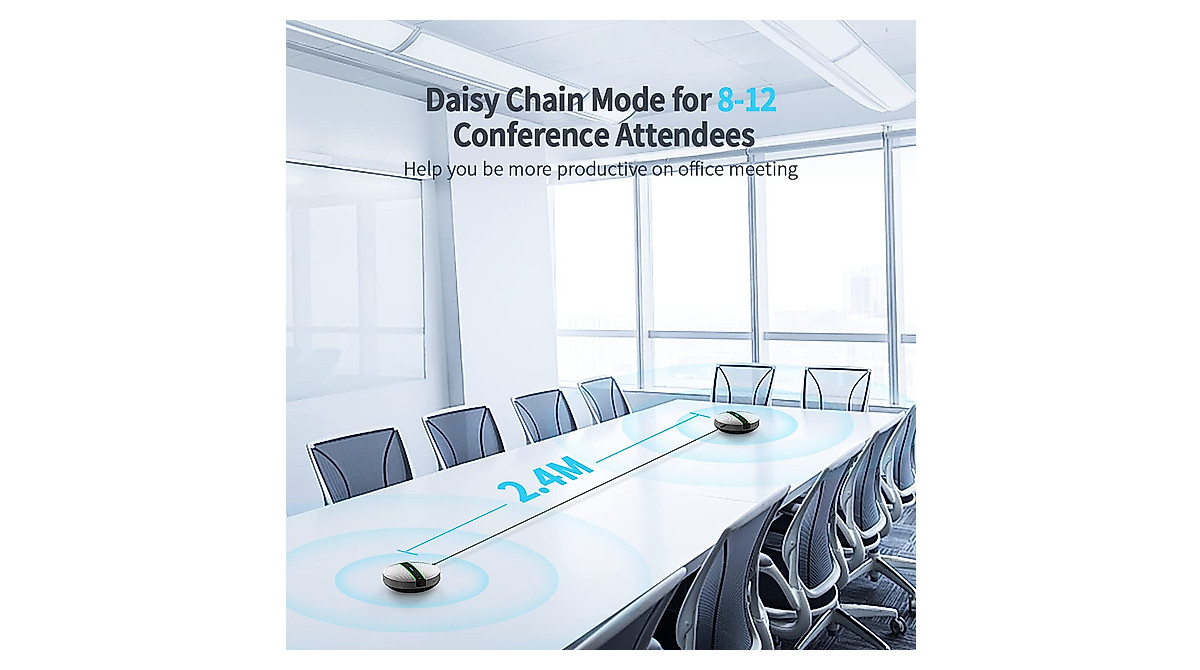 2-in-1 Daisy-Chain Conference Speaker for Teams | Clear Audio & Easy Setup