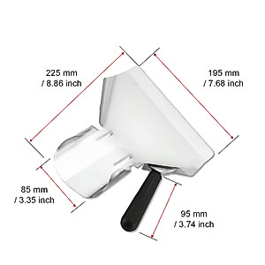 Joyangy French Fry Popcorn Scoop Scooper, Stainless Steel Popcorn Scoop, Quick Fill Tool for Chip Popcorn Bagger Bags, Multipurpose Utility Scooper for Popcorn Machine Ice Candy Snacks Desserts