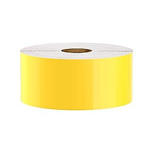 Premium Vinyl Label Tape for DuraLabel, LabelTac, VnM SignMaker, SafetyPro, Viscom and Others, Yellow, 2" x 150'