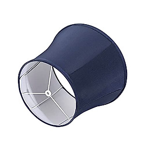 Lamp Shades Set of 2, Double Royal Style Foldable Medium, ALUCSET Fabric Lamp Shades for Table Lamps Lamp Shades for Floor Lamps, Spider, 2 Packs