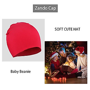 Zando Infant Toddler Baby Unisex Cotton Soft Cute Lovely Newborn Kids Hat Beanies Caps Baby Beanie for Boys Girls G Red Small/0-6 Months