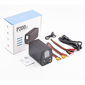 NEW ToolkitRC P200 V2 Mini 30V Supply AC100W DC200W 10A GaN Adjustable Mini Desktop Power Supply USB Output 4.0mm banana female port with TypeC 65W Output fast charging