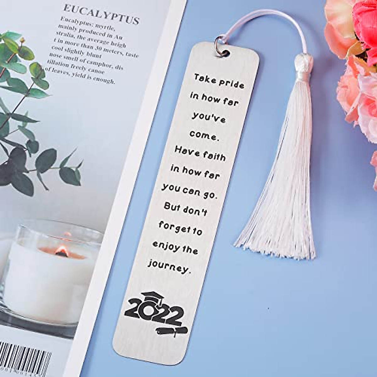 Graduation Gifts Back to School Inspirational Bookmark Gifts for College High School Grads Class of 2022 Senior Students Women Men Birthday Christmas Gift for Daughter Son Boys Girls from Mom Dad