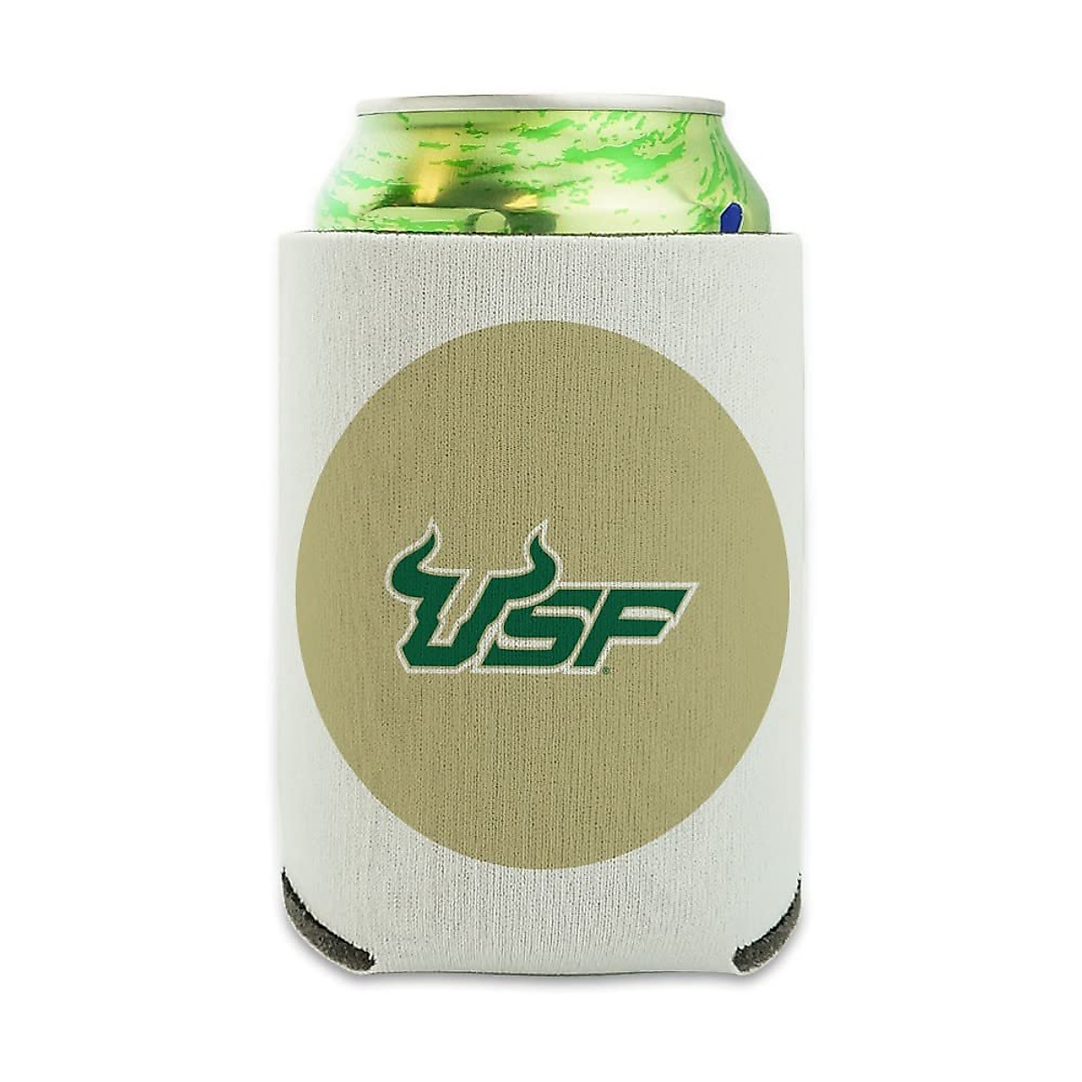 University of South Florida Secondary Logo Can Cooler - Drink Sleeve Hugger Collapsible Insulator - Beverage Insulated Holder