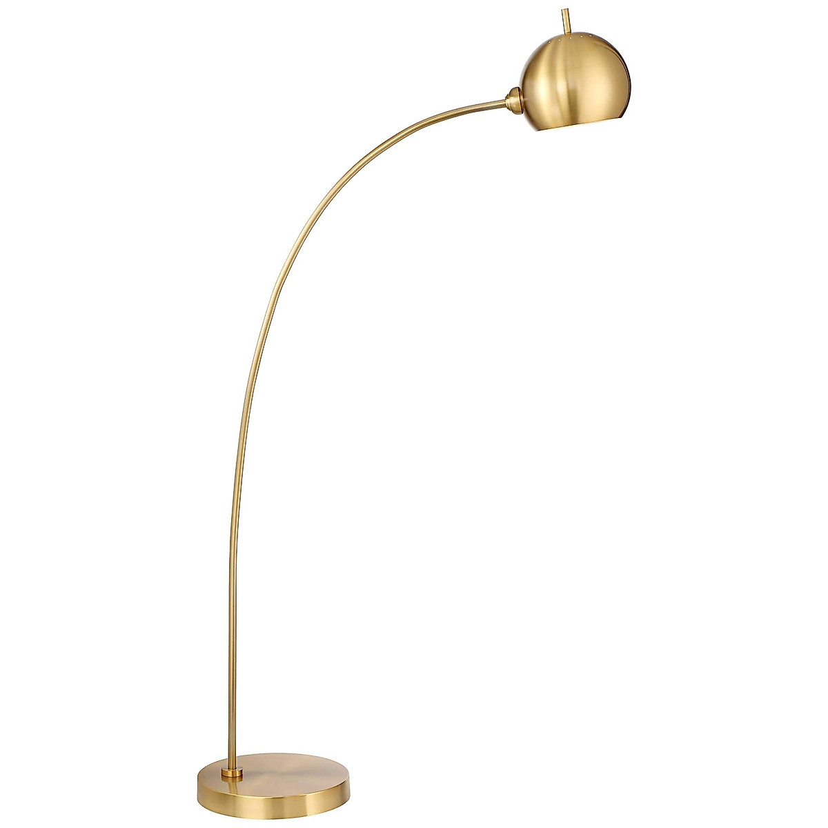 Possini Euro Design Capra Modern Chairside Arched Lamp Floor Standing 70" Tall Antique Brass Gold Swivel Head Bright Lighting Decor for Living Room Task Reading House Bedroom Home