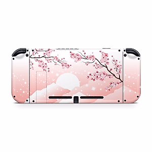 Tacky Design Japanese Cherry Blossom Skin Compatible with Nintendo Switch Skin Wrap Cover, Flower Skin for Nintendo Switch Stickers, Premium Vinyl 3M Full Wrap Decal.