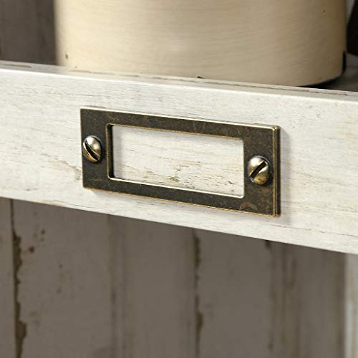 Sauder Barrister Lane Bookcase, L: 53.15" x W: 12.13" x H: 47.52", White Plank finish