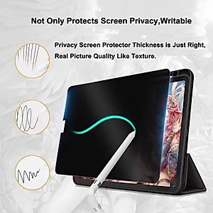 ALHBEJT Ipad Pro 11 Privacy Screen Protector Anti Peeping Paper Film Removable Anti Blue Light Glare Spy Privacy Filter-High Sensitive/Bubble Free/HD/Privacy Protection Screen (ipad pro 11)