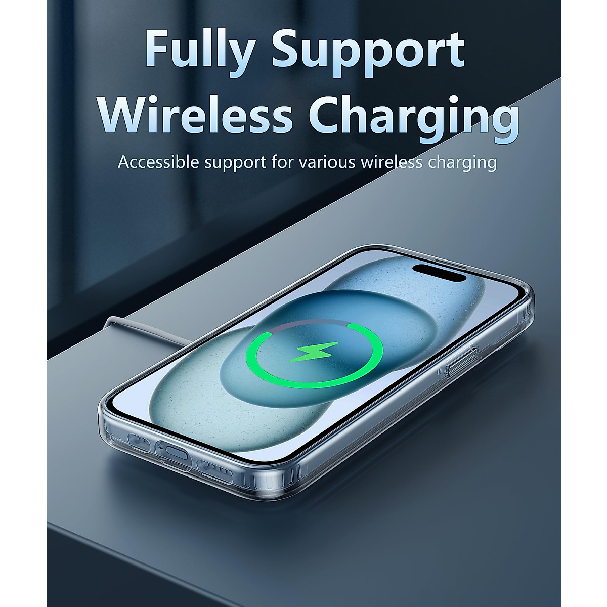 FNTCASE for iPhone 15 Phone Case: Clear Slim Shockproof Cell Phone Protective Cover | Anti Yellowing Scratch Proof Drop Proof Tough 5G Mobile Phone Protection Bumper 6.1 inch (Clear)