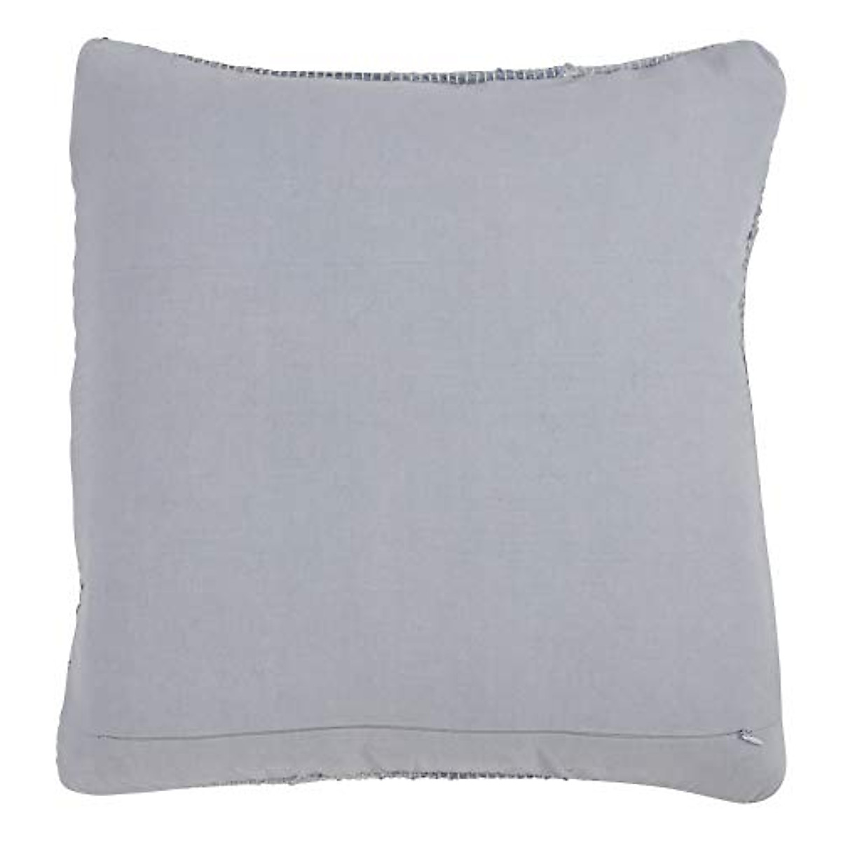SARO LIFESTYLE Denim Chindi Throw Pillow Cover, Denim, 20"