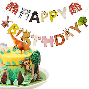 Farm Animals Birthday Banner,Farm Animals Themed Birthday Baby Shower Party Decoration