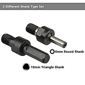 Yakamoz Drill Angle Grinder Adapter with Flange Nut Parts Set, 6mm and 10mm Drill Arbor Mandrel Adaptor with 3 Set Replacement Grinder Flange Nuts and Spanner Wrench Conversion Tool