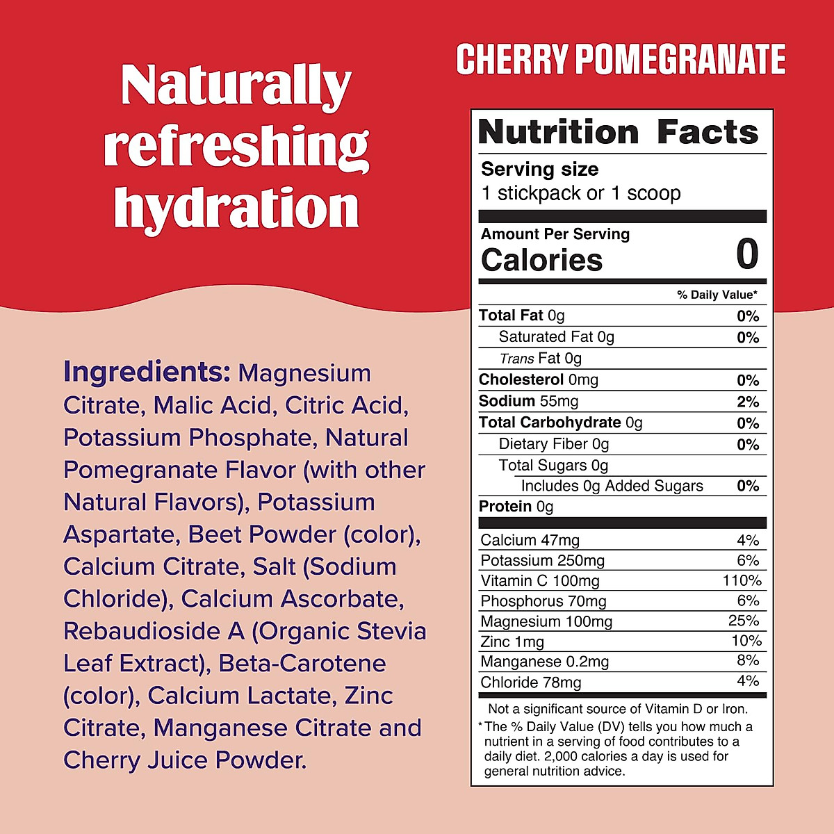 Ultima Replenisher Daily Electrolyte Drink Mix, Cherry Pomegranate, 30 Servings, 3.6 oz (Pack of 1)