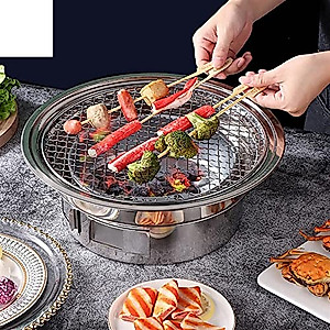 GEEKLLS Charcoal grills Stainless Steel Charcoal Barbecue Grill Household BBQ Grill Non-stick For Home Kitchen Outdoor Garden Barbecue Stove