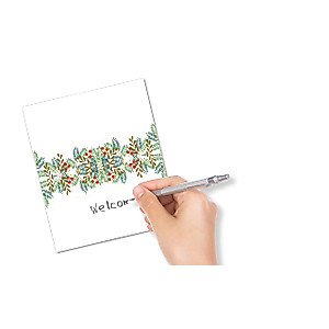 Table Place Card, Christmas Themed Tent Style Cards, Pack of 25 Half-Fold Reception Place Card, Perfect for Christmas Party, Birthday, Wedding, Bridal Shower, Baby Shower, Banquet C17