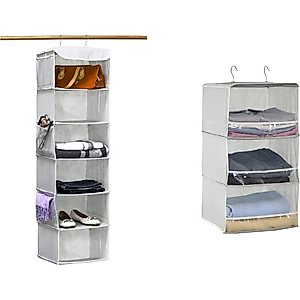 Simple Houseware Hanging Closet Organizers Storage, 6 Shelves + 3 Shelves