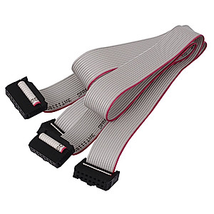 uxcell IDE Flat Ribbon Cable, Female to Female, 14-Pin, 2.54 Mm, 50 Cm, 2 Pieces
