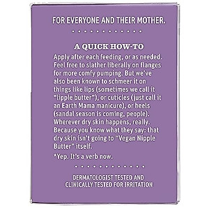 Earth Mama Vegan Nipple Butter | Cruelty-Free Breastfeeding Cream for Nursing Mamas | Lanolin-free 2-Ounce