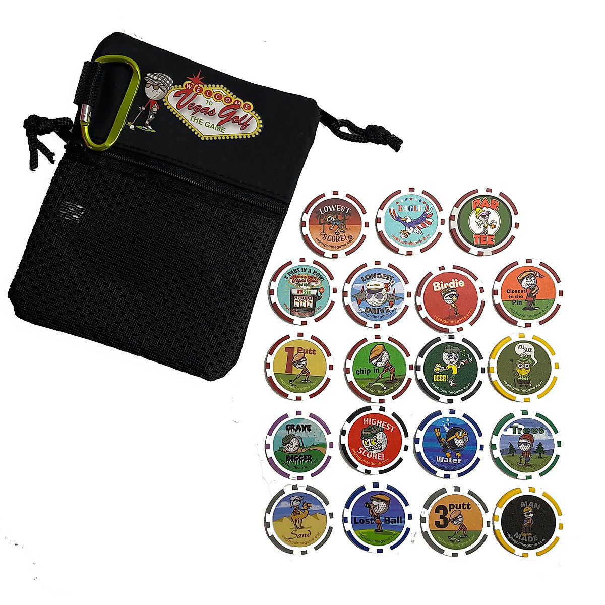 Vegas Golf Game - VIP Edition 19(pcs) with Free Tee Bag