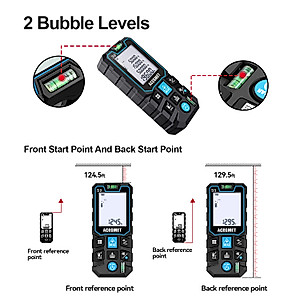 Laser Measurement Tool with Phone App, Real Time Data Sharing+Floor Plan Mapping Laser Tape Measure, 229 Ft Laser Measure, ±1/16 inch Accuracy, Ft/in/Ft+in/M Unit Switch and 6 Modes of the Measurement