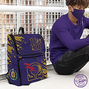 BBGreek Omega Psi Phi Fraternity Paraphernalia - School College Backpack - QUE - Official Vendor