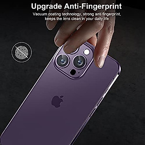 [Upgrade] WSKEN for iPhone 14 Pro Max / iPhone 14 Pro Camera Lens Protector,[Ultra Thin Camera Sticker][Case Friendly]HD Tempered Glass Screen Protector Cover Film for 14 Pro Max / 14 Pro Accessories,Deep Purple