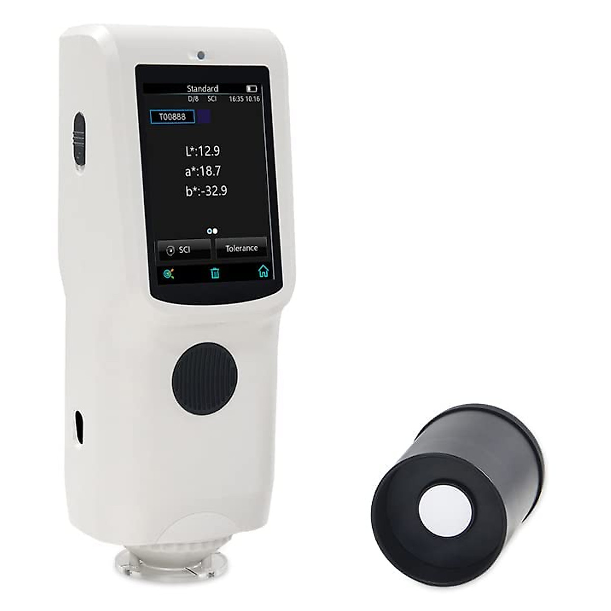 YFYIQI Portable Spectrocolorimeter Paint Ink Textile Printing Spectral Colorimeter Color Difference Analyzer with 8mm Aperture LED Light Source Wavelength Range 400 to 700nm Displayed Accuracy 0.1