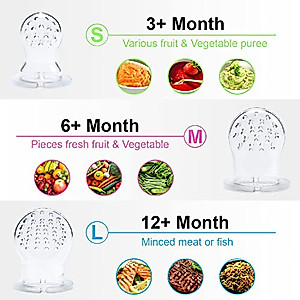 Shakar Baby Food Feeder Pacifier - 3 Pack Silicone Fruit Feeder Teethers for Babies |Baby Silicone Feeder Pacifier | Teething Feeder | Baby Fruit Pacifier Feeder| Silicone Feeder for Infants (Mix)