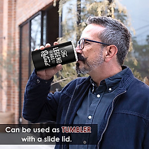 SANDJEST The Legend Has Retired 4-in-1 Design Tumbler Cup Can Cooler - 12oz Stainless Steel Insulated Cans Coozie Travel Mug Christmas, Birthday, Happy Retirement Gifts for Coworkers, Colleagues, Men