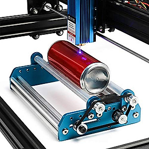 Genmitsu Laser Engraver Aluminum Y-axis Rotary Roller Engraving Module for Laser Engraving Cutting Cylindrical Objects Cans, DIY Laser Marking Compatible With Most Kinds of Desktop Laser Engravers