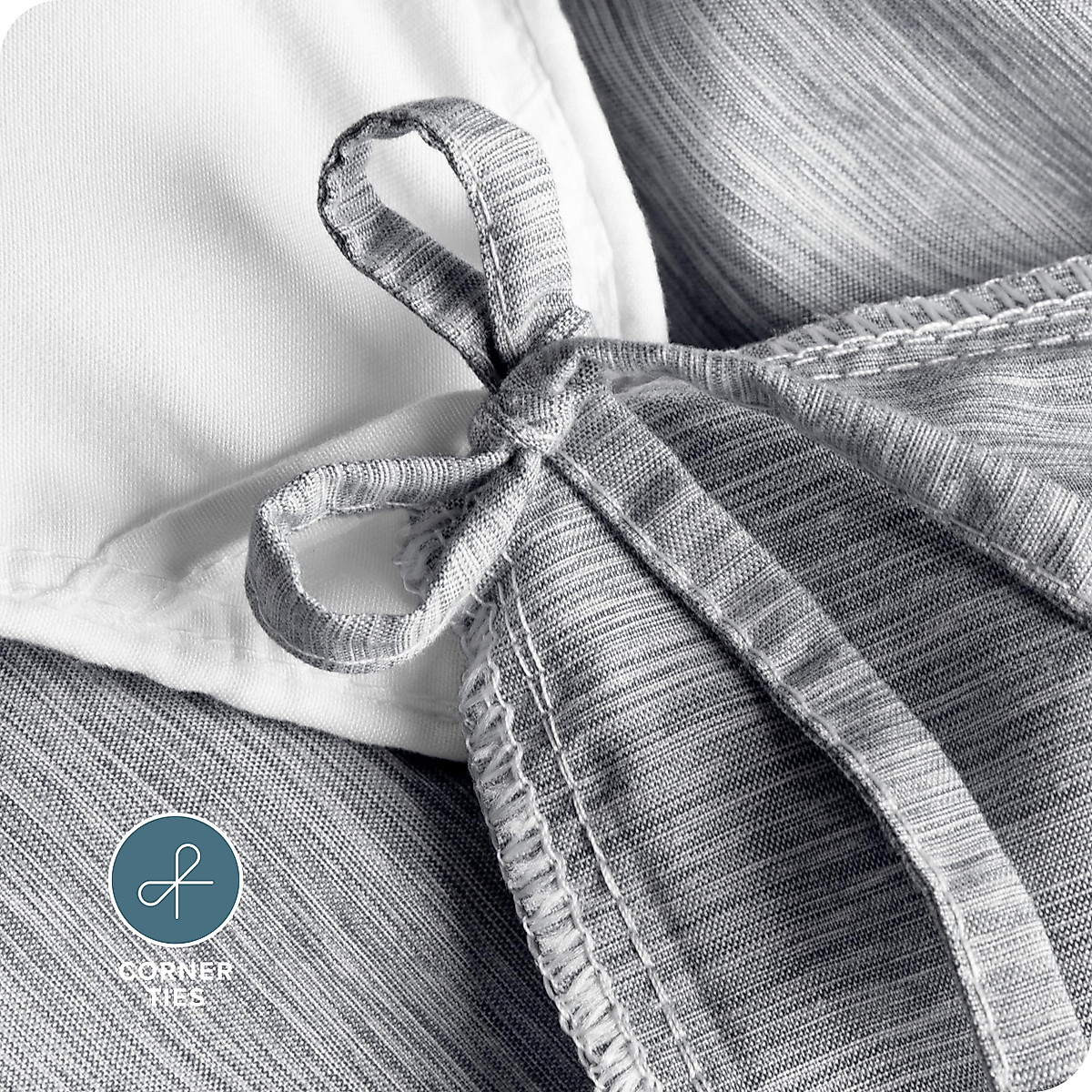 Bare Home Duvet Cover - Queen Size Bedding Set - Premium 1800 Super Soft Collection - Lightweight, Cooling - Soft Breathable Duvet Cover (Queen, Heathered Charcoal)