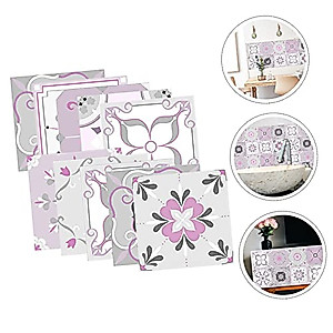 LIFKOME 20 Pcs Pink Tiles Bedroom Tile Flooring Vinyl Floor Tile Floor Tiles Stickers Pink Marble Decor Home Furniture Decor Tile Removable Sticker Floor Tile Sticker for Home Tile Decor