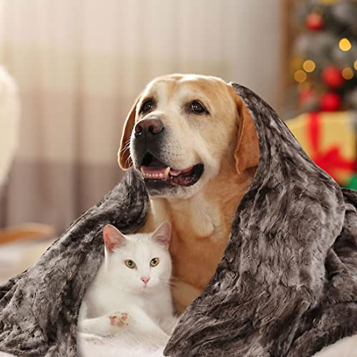 PiccoCasa Soft Faux Fur Blanket Twin Size - Reversible Tie-dye Luxury Shaggy Throw Blanket for Sofa, Couch and Bed - Plush Fluffy Fleece Blankets As Gifts 60 x 78 Inch Brown