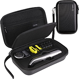 Tisnia Case for, Philips Norelco OneBlade Pro, QP6520/70, 6510/70, Hybrid Electric Trimmer and Shaver - (Black Texture,Only Case)