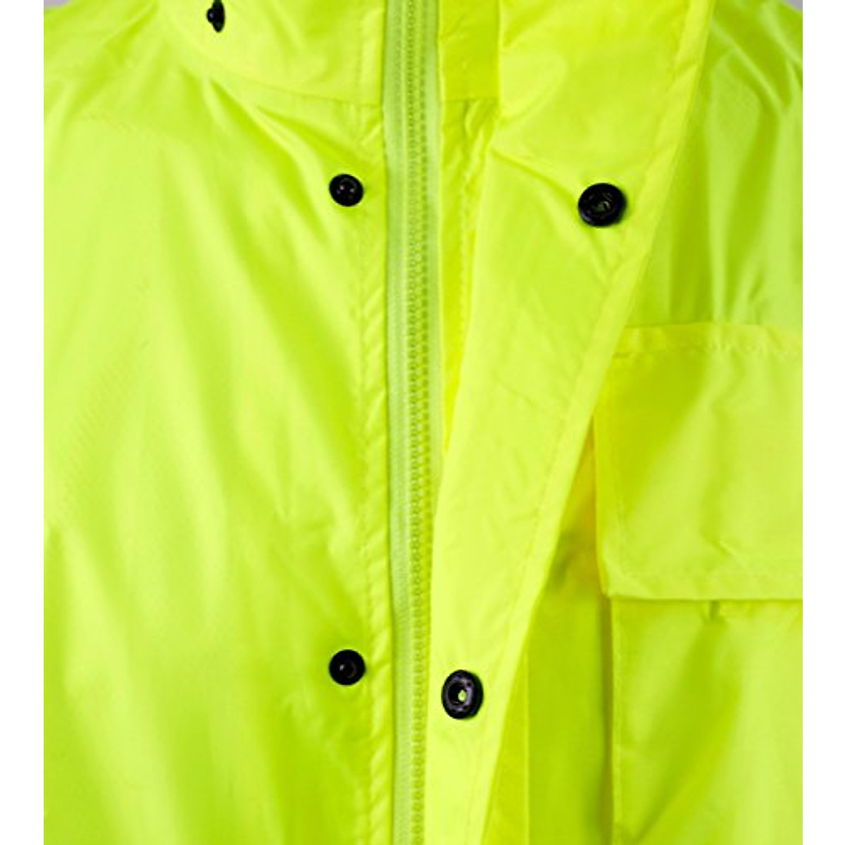 New York Hi-Viz Workwear RK Safety Class 3 Rain suit, Jacket, Pants High Visibility Reflective Black Bottom RW-CLA3-LM11 (Extra Large, Lime)