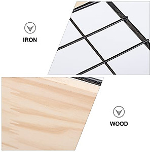 Cabilock 1pc Storage Rack Wire Wall Organizer Organizing Holder Shelves Wall Mounted Practical Wall Shelf Succulent Wall Rack Black Wire Sundries Rack Storage Shelves Solid Wood