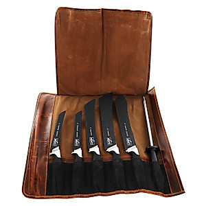 MEAT! Butcher Knife Rollup with Carry Strap to Hold Our Butcher Knife Set