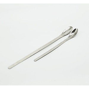 Stainless Steel Micro Scoop Reagent Lab Sampling Spoon Lab Spatulas Scoop Bar Spoon Medical Pharmacy Mini Micro Spoon Scoop 2Pcs for 22cm 2 Pcs for 16cm
