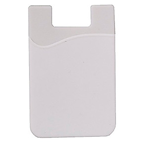 Cell Phone Wallet, Stick on Wallet (3 Pieces) by AgentWhiteUSA: (for Credit Card, Business Card & Id) | Works with Almost Every Phone | iPhone, Android & Most Smartphones (GREYBLKWHT)