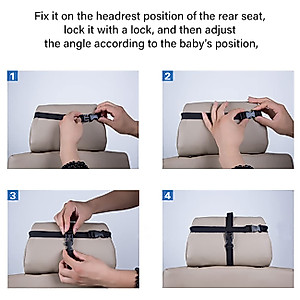 Entyle Baby Car Mirror - Safety Car Seat Mirror, Shatterproof Adjustable Acrylic 360 Degree Car Seat Baby Mirror for Rear Facing Car Seat, Toddler Infant Wide View Carseat Mirror for Car