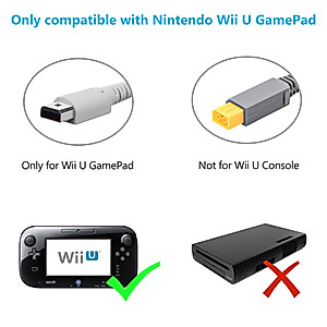 BXIZXD Charger for Wii U Gamepad, AC Power Adapter Charging Cord Replacement for Nintendo Wii U Gamepad