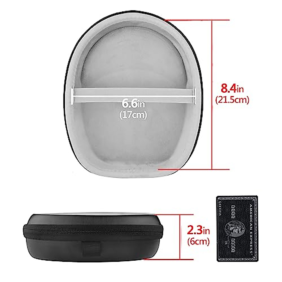 Geekria Shield Case Compatible with Sony WHXB700, WHCH520, WHCH500, XB950BT, XB950N1, XB950B1, WHCH720n Headphones, Replacement Protective Hard Shell Travel Carrying Bag with Cable Storage (Black)