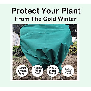 Plant Covers Freeze Protection 2 Packs Extra Thick Fabric 4oz/yd² Frost Cloth Plant Freeze Protection Plant Covers Winter Protection (Width 10Feet - Tall 10Feet)