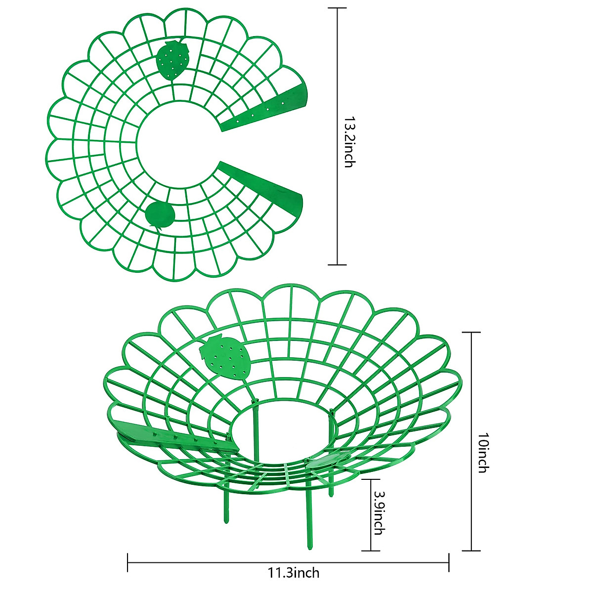Iceyyyy 6Pack Strawberry Supports - Strawberry Plant Support Stand Strawberry Growing Racks Protector Strawberry Growing Frame Holder Cage (6, B)