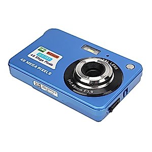 Digital Camera, 4K Digital Camera 2.7in LCD Display 8X Zoom Anti Shake Vlogging Camera for Photography Continuous Shooting (Blue)