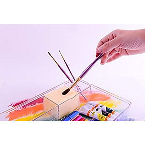 Mont Marte Art Brush Washer for Art, 2 Water Tanks,1 Mixing Palette, 1 Foam Sponge