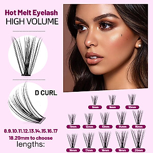 Dedila 8/10/12/14/16/17/18/20mm 60pcs 20 Root Grafting Individual False Eyelashes Mink Natural Long Eye Lashes Cluster Extension Makeup Beauty Fake Eyelash (16MM)
