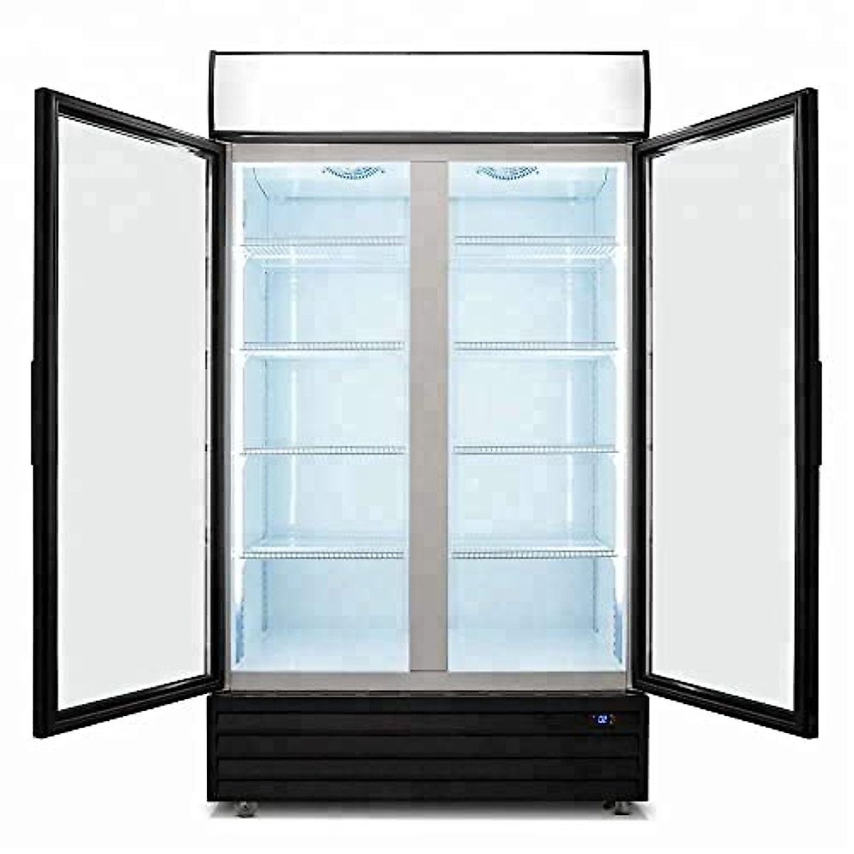 Procool Refrigeration Glass 2 Door Upright Display Beverage Cooler Merchandiser; 35 Cubic Ft., 45" Wide
