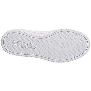 adidas womens Hoops 2.0 Sneaker, White/White/Grey, 11 US